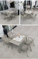 China Outdoor Metal Aluminum Garden Table And Chairs Set For Design Terrace Patio Cafe And Restaurants With Outdoor Furniture for sale