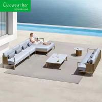 China Stainless Steel Sectional Sofa and Chair Set for Modern Garden Furniture in Villa Hotel for sale