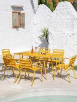 China Outdoor Metal Aluminum Garden Table And Chairs Set For Design Terrace Patio Cafe And Restaurants With Outdoor Furniture for sale