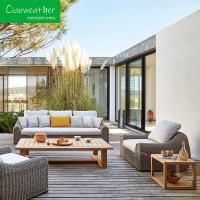 China Modern Design Style Latest Outdoor Wicker Conversation Sets Simple Leisure Patio Lounge Set Garden Rattan Corner Sofa for sale