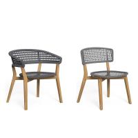 China Modern Design Stackable Dining Chairs for Waterproof Outdoor Patio Furniture in Garden Environment for sale