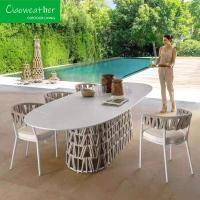 China Modern Outdoor Furniture High Load Woven Rattan Dining Chair for Garden Dining Sophistication for sale