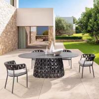 China Modern Outdoor Furniture High Load Woven Rattan Dining Chair for Garden Dining Sophistication for sale