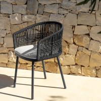 China Outdoor Rope Weaving Garden Chairs Aluminum Chair for Patio Furniture Hotel Balcony for sale