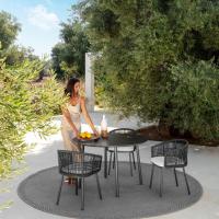 China Outdoor Rope Weaving Garden Chairs Aluminum Chair for Patio Furniture Hotel Balcony for sale