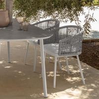 China Outdoor Rope Weaving Garden Chairs Aluminum Chair for Patio Furniture Hotel Balcony for sale