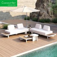China Waterproof Teak Wood Coffee Table Outdoor Sofa Set for Garden Hotel Dedicated Furniture for sale