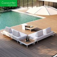 China Waterproof Teak Wood Coffee Table Outdoor Sofa Set for Garden Hotel Dedicated Furniture for sale