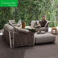 China Contemporary Patio Sofa Set Waterproof Weather-Resistant Aluminum Frame Rope Weave Outdoor Furniture for Hotel Courtyard for sale