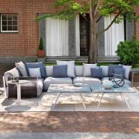 China Contemporary Patio Sofa Set Waterproof Weather-Resistant Aluminum Frame Rope Weave Outdoor Furniture for Hotel Courtyard for sale