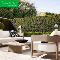 China Hotel Modern Waterproof Simple Design Wooden Sofa Set for Outdoor Teak Wood Garden Experience Comfort and Style Outdoors for sale