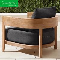 China Hotel Modern Waterproof Simple Design Wooden Sofa Set for Outdoor Teak Wood Garden Experience Comfort and Style Outdoors for sale