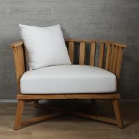 China Outdoor Patio Furniture Teak Wood Garden Chaise Lounge Sofa Set with Prices and Mail Packing N for sale