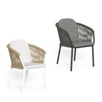 China Outdoor Furniture Rattan and Wicker Dining Chair with Armrest NO Folded for sale