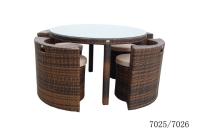 China Water-proof Sun-proof Alu Frame Patio Rattan Outdoor Table and Chair Set Custom Modern Hospitality Set for sale