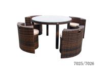 China Water-proof Sun-proof Alu Frame Patio Rattan Outdoor Table and Chair Set Custom Modern Hospitality Set for sale