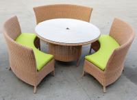 China Outdoor Furniture Directly Sells Modern Design Aluminum Tube 1.2-1.5 Mm Rattan Dinning Table for sale