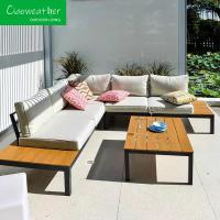 China Modern Outdoor Furniture Luxury Teak Wood Sofa Set and Table for Custom Garden Custom for sale