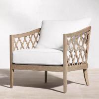 China Hotel Outdoor Patio Furniture Teak Dining Set with Wood Frame and Water-Resistant Cushion for sale