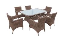 China Foldable Rattan Table Set The Perfect Addition to Your Modern Outdoor Dining Setup for sale