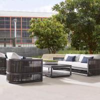 China Modern Outdoor Sectional Teak Wood Sofa Set Customized Color for Garden Patio Furniture for sale