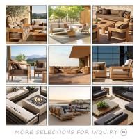 China Modern Outdoor Sectional Teak Wood Sofa Set Customized Color for Garden Patio Furniture for sale