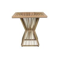 China Garden Set Bistro Table Chairs Outdoor Modern Design Style with Aluminum Rattan Woven Furniture Set for sale