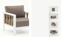 China Customized Color Rattan Wicker Garden Outdoor Aluminum Patio Furniture Sofa Set for Furniture for sale