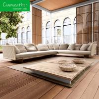 China Outdoor Furniture Modern Design Garden Sofa Set with Aluminum Frame and Rattan Weaving for sale