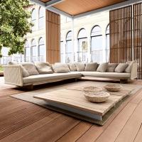 China Outdoor Furniture Modern Design Garden Sofa Set with Aluminum Frame and Rattan Weaving for sale