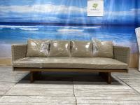 China Outdoor Furniture Modern Design Garden Sofa Set with Aluminum Frame and Rattan Weaving for sale