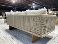 China Outdoor Furniture Modern Design Garden Sofa Set with Aluminum Frame and Rattan Weaving for sale