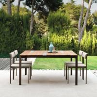 China Teak Chair Sets for Outdoor Patio Gray Brown Rattan Table and Chairs in Modern Design for sale