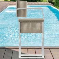 China Outdoor Patio Furniture Aluminum Chair with Extendable Table and Collapsible Metal Frame Armrest Chairs Collapsible for sale