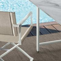 China Outdoor Patio Furniture Aluminum Chair with Extendable Table and Collapsible Metal Frame Armrest Chairs Collapsible for sale