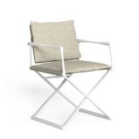 China Outdoor Patio Furniture Aluminum Chair with Extendable Table and Collapsible Metal Frame Armrest Chairs Collapsible for sale
