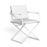 China Outdoor Patio Furniture Aluminum Chair with Extendable Table and Collapsible Metal Frame Armrest Chairs Collapsible for sale