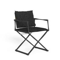 China Outdoor Patio Furniture Aluminum Chair with Extendable Table and Collapsible Metal Frame Armrest Chairs Collapsible for sale