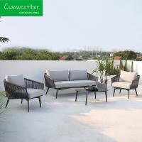 China Direct Luxury Outdoor Rattan Patio Furniture Conversation Garden Rattan Sofa Set Customized Color for sale
