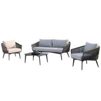 China Direct Luxury Outdoor Rattan Patio Furniture Conversation Garden Rattan Sofa Set Customized Color for sale