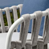 China Aluminum Frame Armrest Chairs and Extendable Table for Outdoor Patio Furniture in Hotel Restaurant Banquet Function for sale