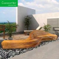 China Outdoor Cushioned Furniture Waterproof Aluminum Garden Sofa Set with Cushioned Seats and Water-Resistant Fabric for sale