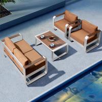 China Hand Woven Garden Aluminum Sofa Set Modern Outdoor Furniture with Outdoor Foam Cushion and Water-Resistant Fabric for sale