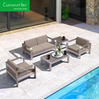China Hand Woven Garden Aluminum Sofa Set Modern Outdoor Furniture with Outdoor Foam Cushion and Water-Resistant Fabric for sale
