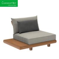 China Outdoor Rattan Modern Garden Sets For Teak Patio Furniture Foam Cushion and Water-resistant Fabric Included for sale