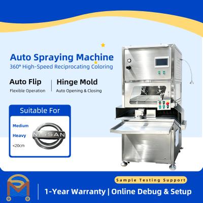 China Precision Automatic Spray Machine, Industrial Coating Equipment for NISSAN Car Logo Chrome & UV Paint Spraying for sale