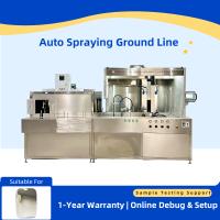 China Glass Bottle Automatic Spray Coating Machine for Water Based Paint Application for sale