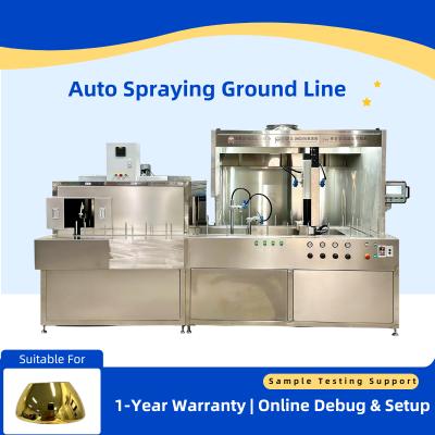 China Cosmetic Bottle Cap Spray Coating Machine for High Efficiency Paint Application for sale