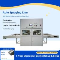 China 800X Automatic Spray Painting Production Line with Dual-Station 4-Gun System and Conveyor Belt for sale