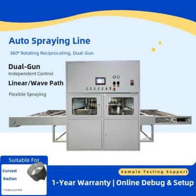 China 800X Automatic Spray Painting Production Line with Dual-Station 4-Gun System and Conveyor Belt for sale